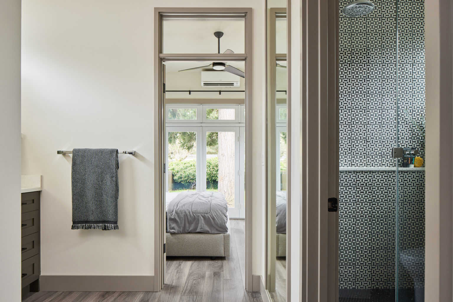 Peaceful Primary Suite Addition in Neutrals - Model Remodel